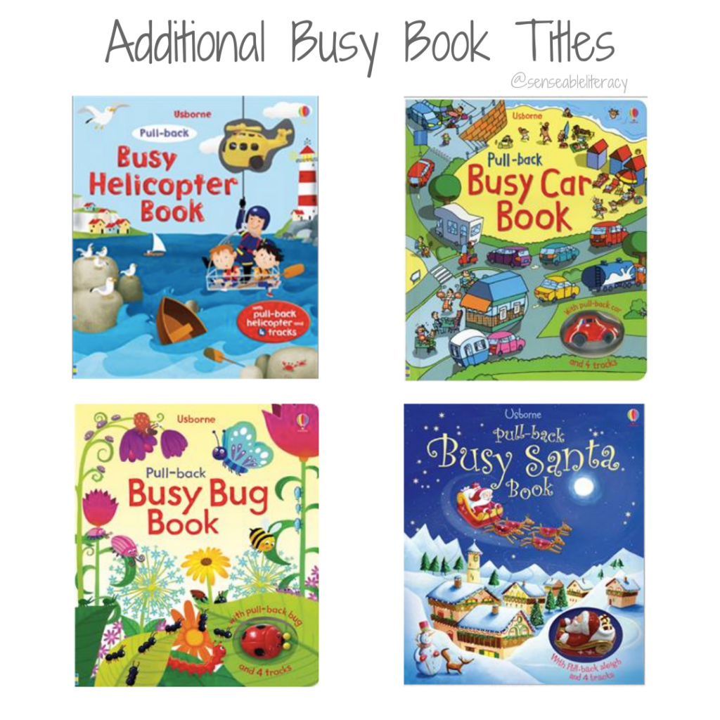 Additional Busy Book Titles - SENSEable Literacy